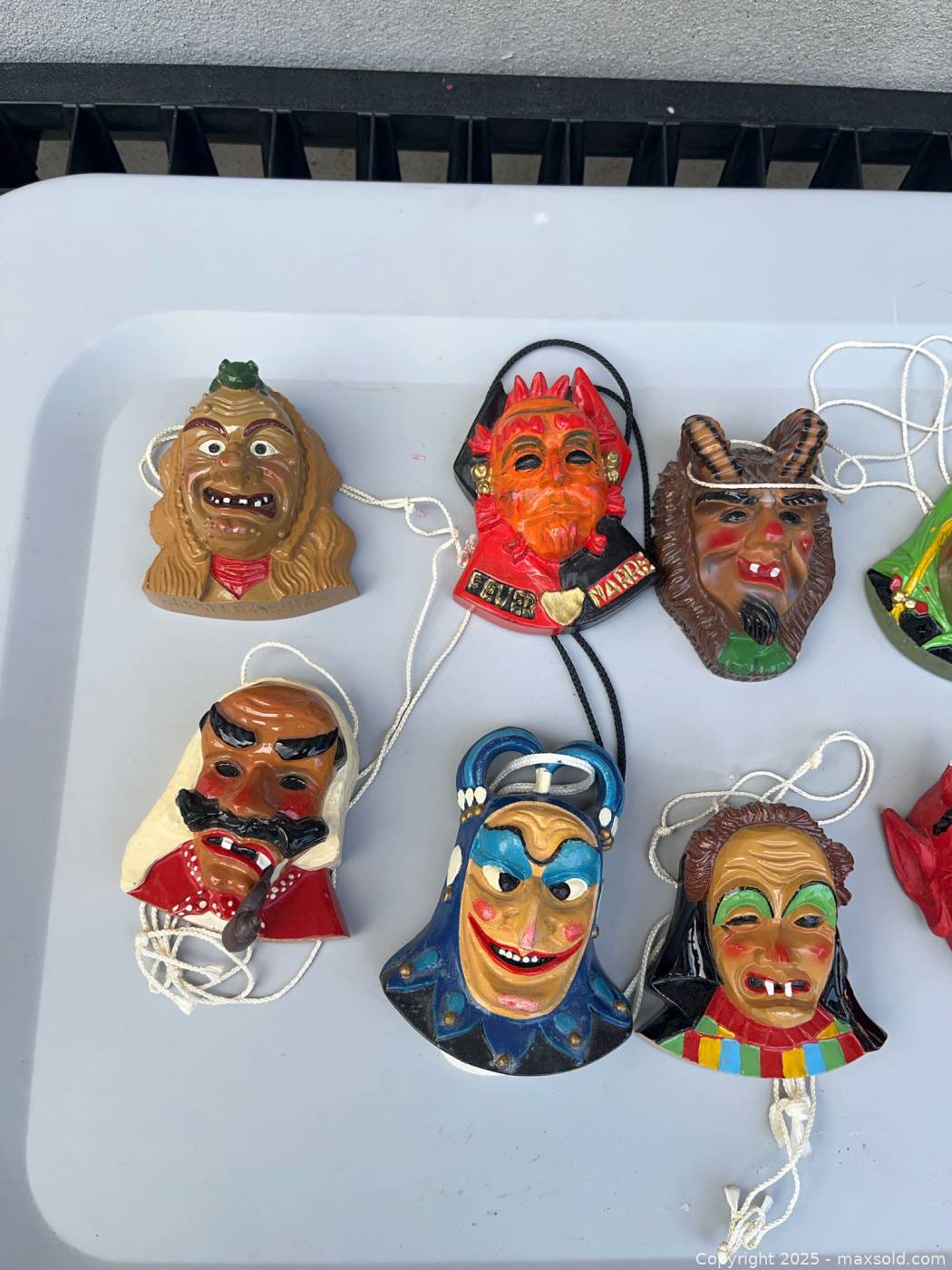 Eight German Fasnet/Fasching miniature carnival masks | Maxsold
