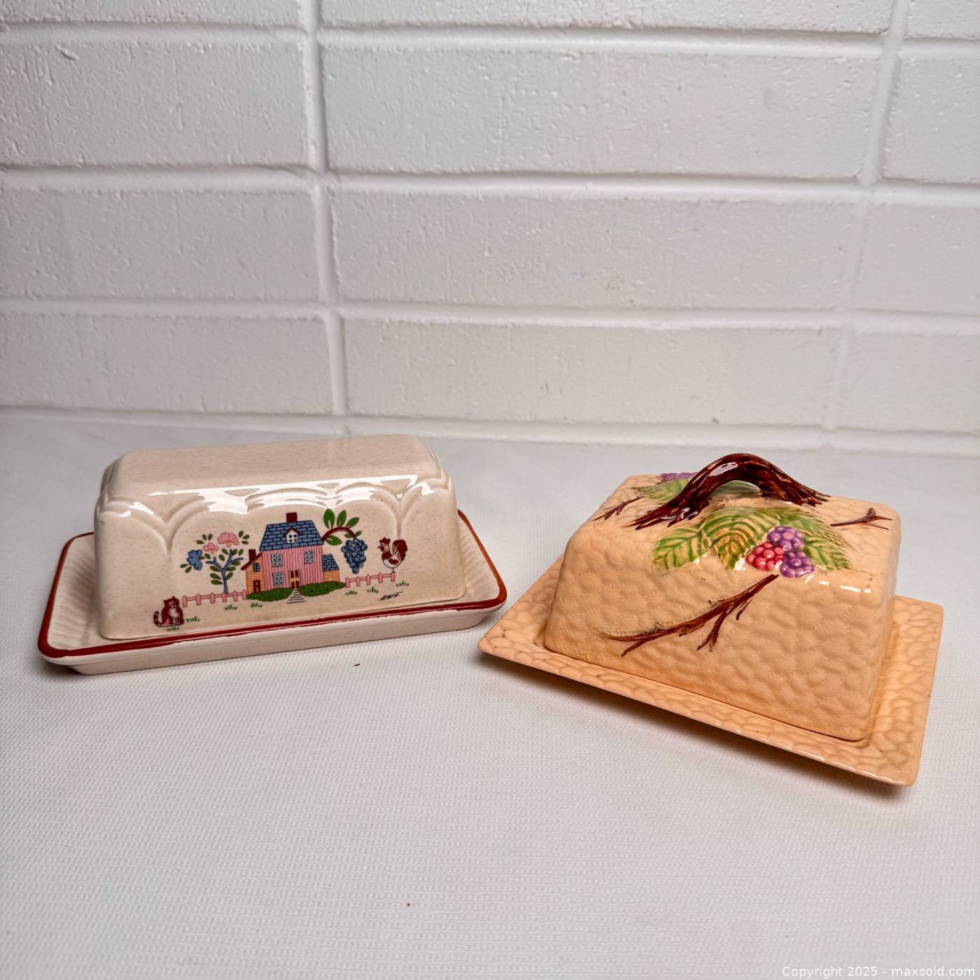 Wade Bramble and Japan Ceramic Butter Dishes | Maxsold