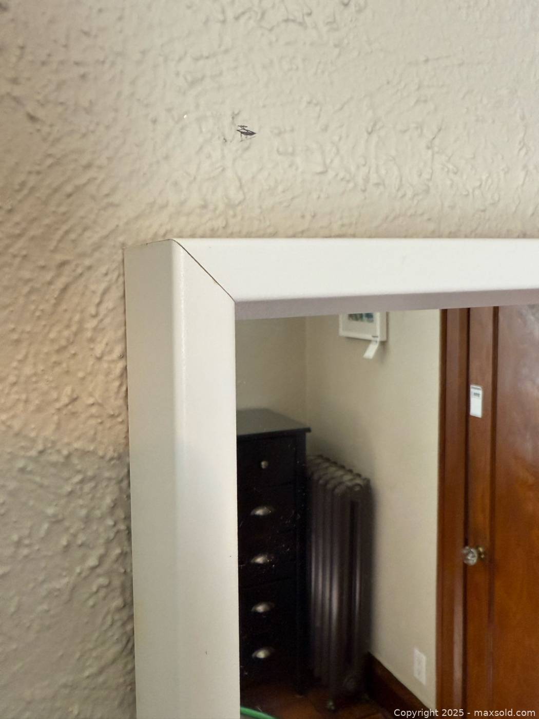 Full length white frame mirror 16x59.25in | Maxsold