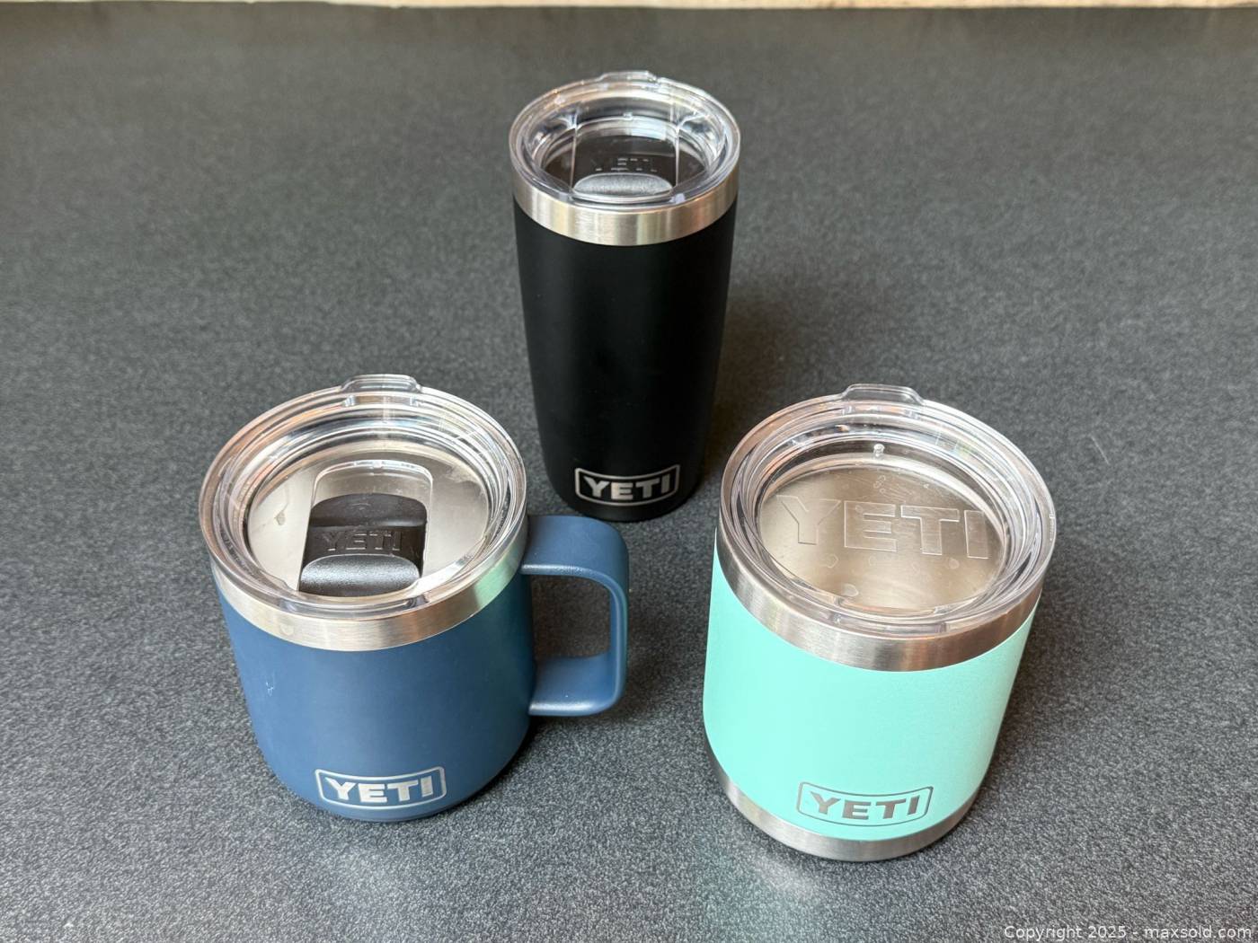 Yeti insulated mugs and tumblers x3 | Maxsold