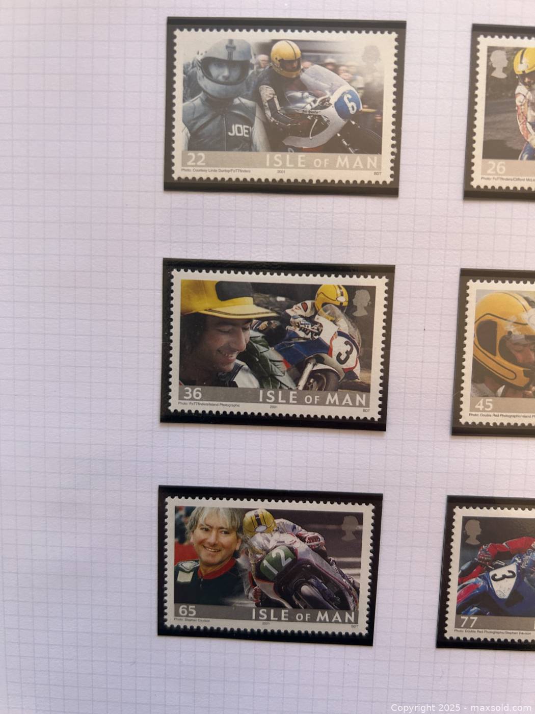 Isle of Man motorcycle racing postage stamps | Maxsold