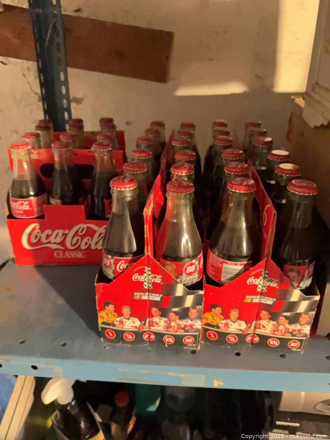 Seven 6-packs Coca-Cola Classic NASCAR Racing Family glass bottles ...