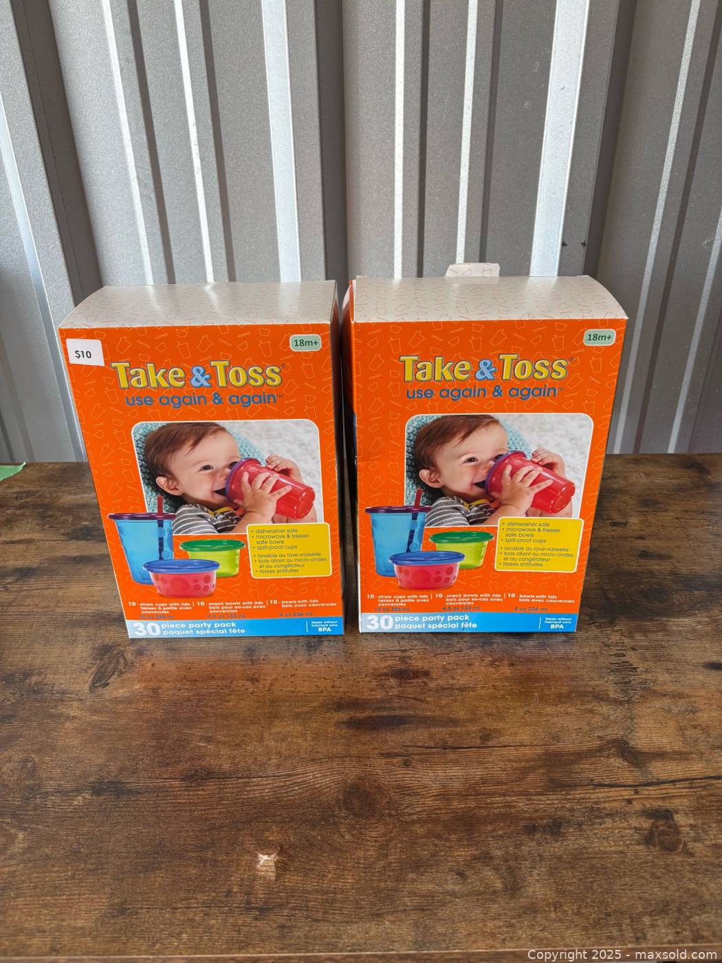 Take & Toss kids cups and snack bowls, two boxed sets | Maxsold