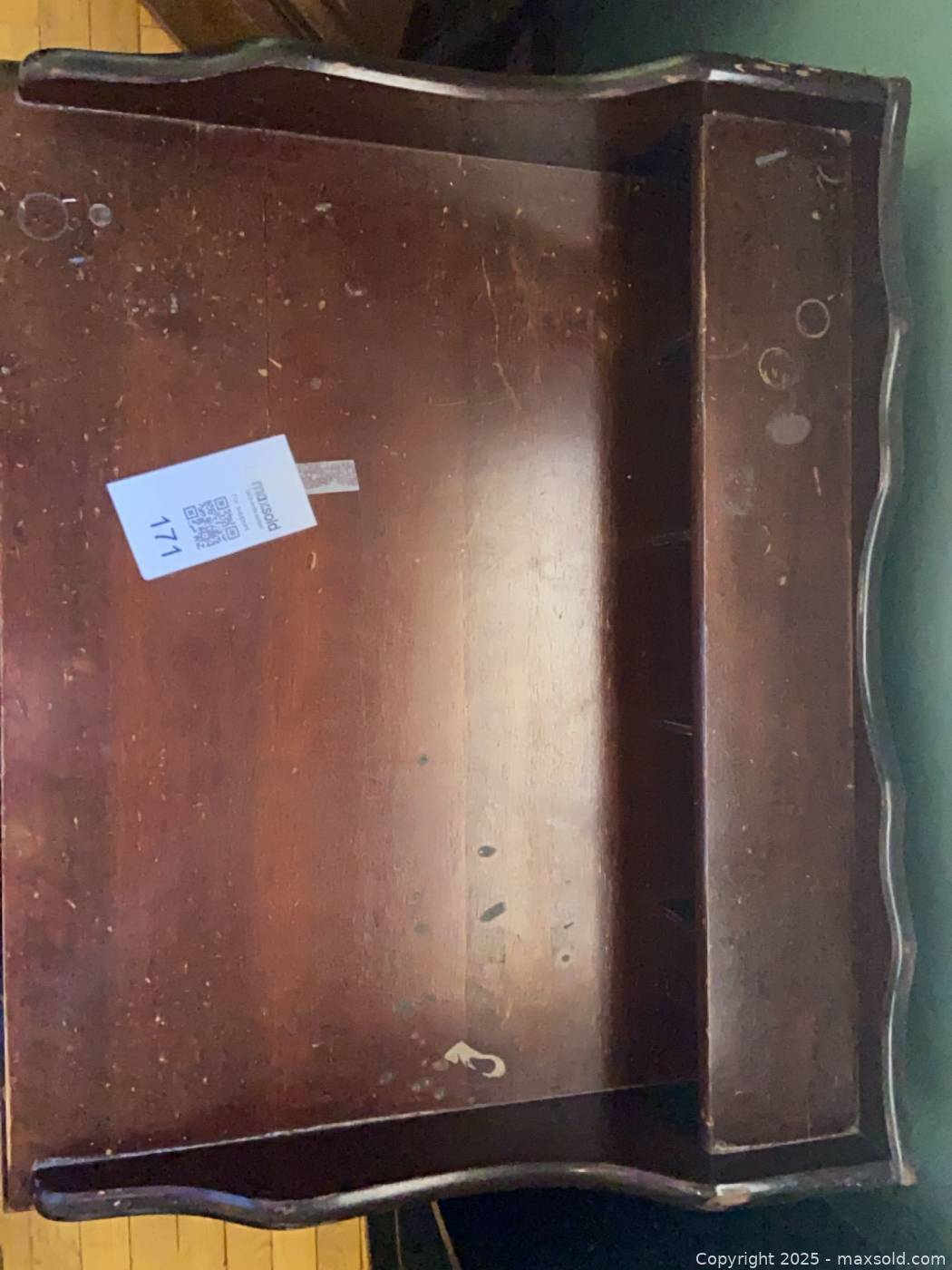 Small wooden writing desk with cubbies | Maxsold