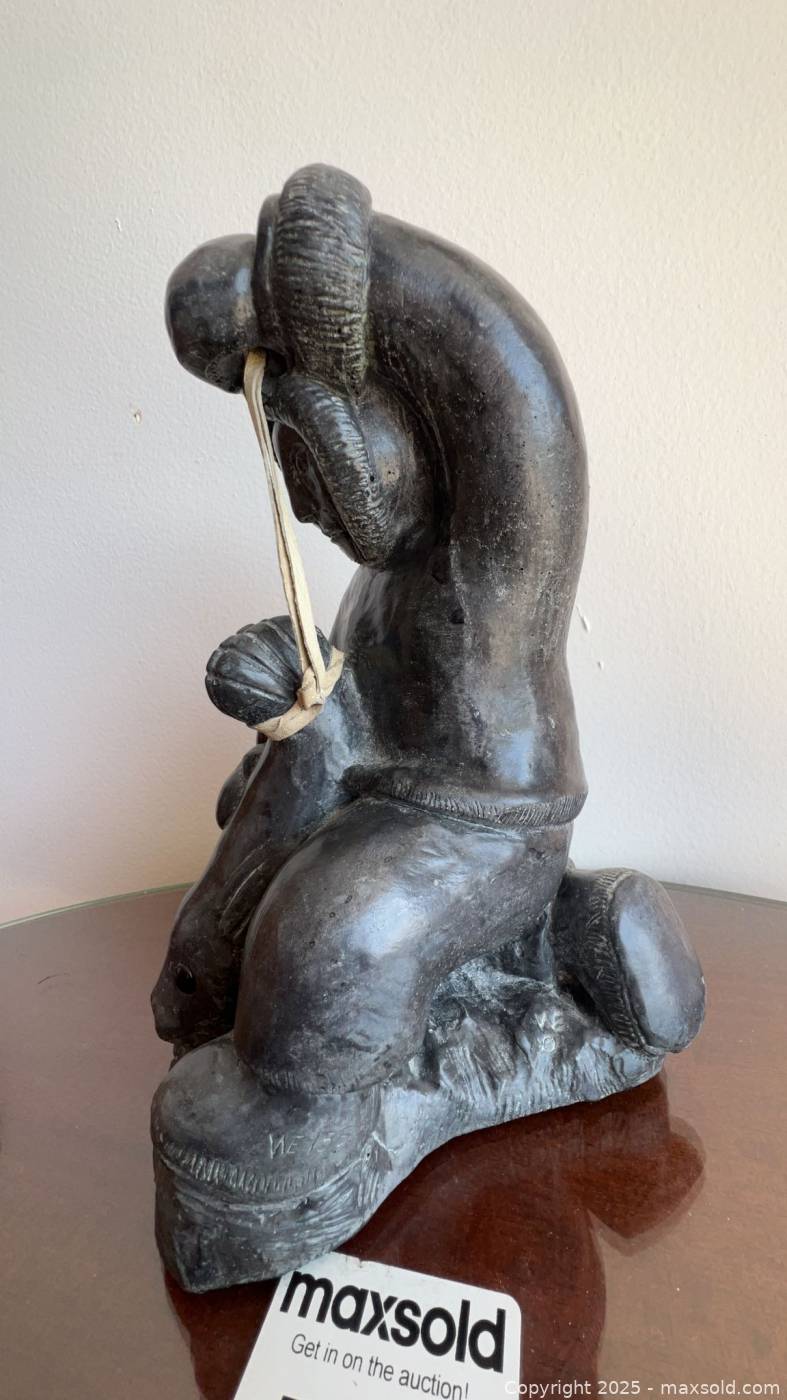 Wolf Originals Inuit Hunter Resin Sculpture 9" | Maxsold