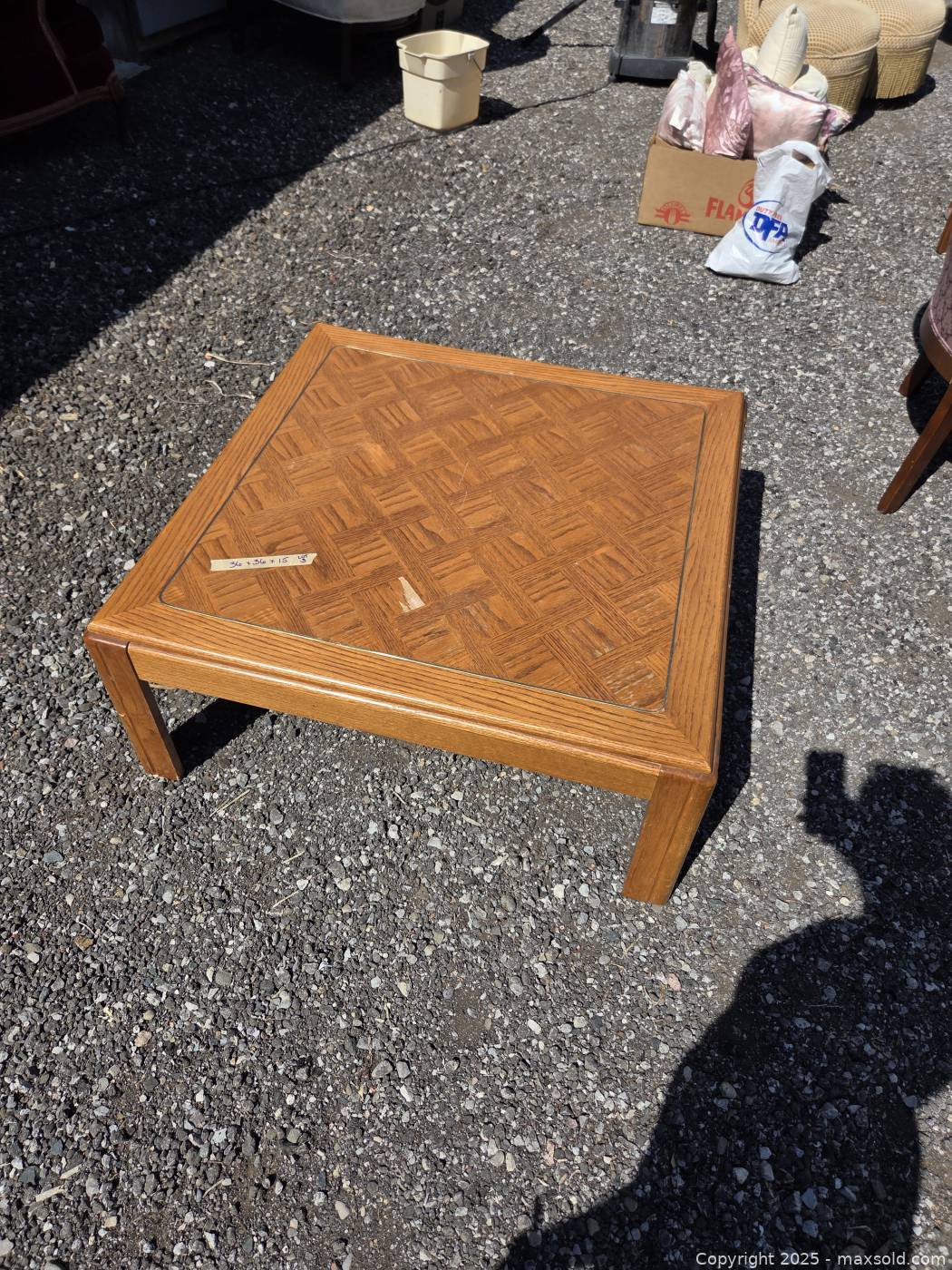 Square Wooden Coffee Table | Maxsold