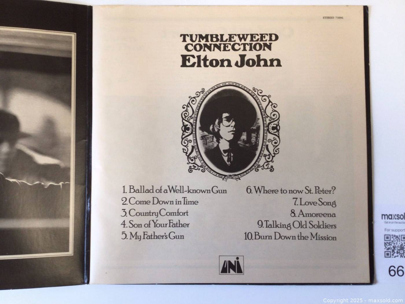 Elton John Tumbleweed Connection LP vinyl record | Maxsold