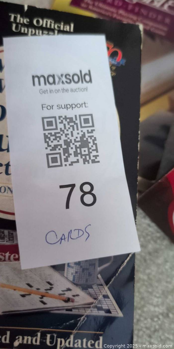 Playing cards, score pads, Scrabble books, suit-shape coasters | Maxsold