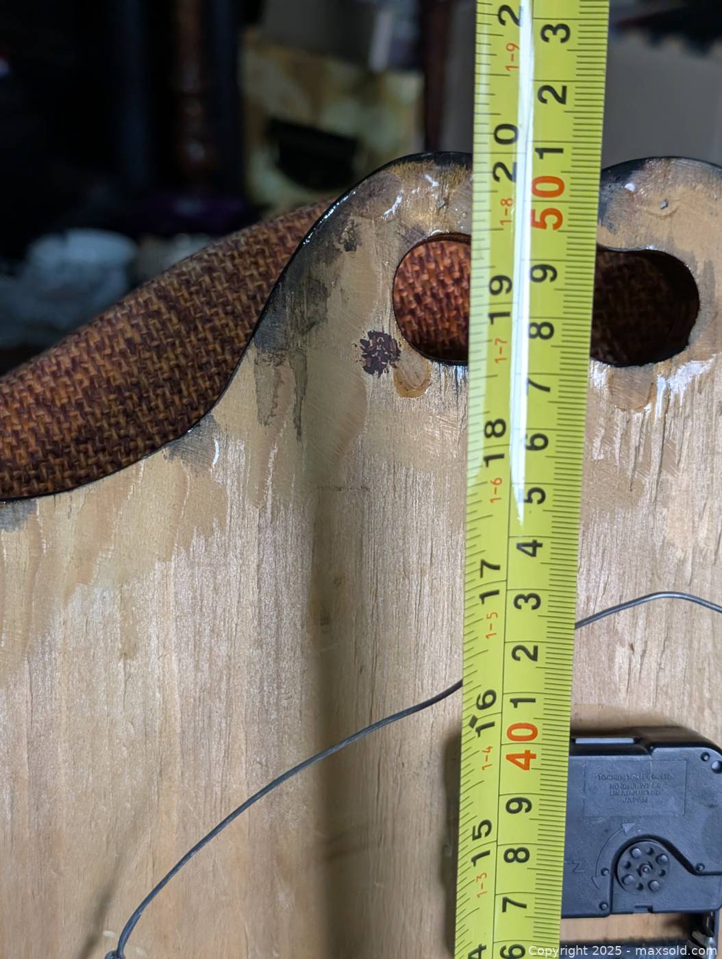 1982 Sue Dawe lacquered wood wall clock | Maxsold