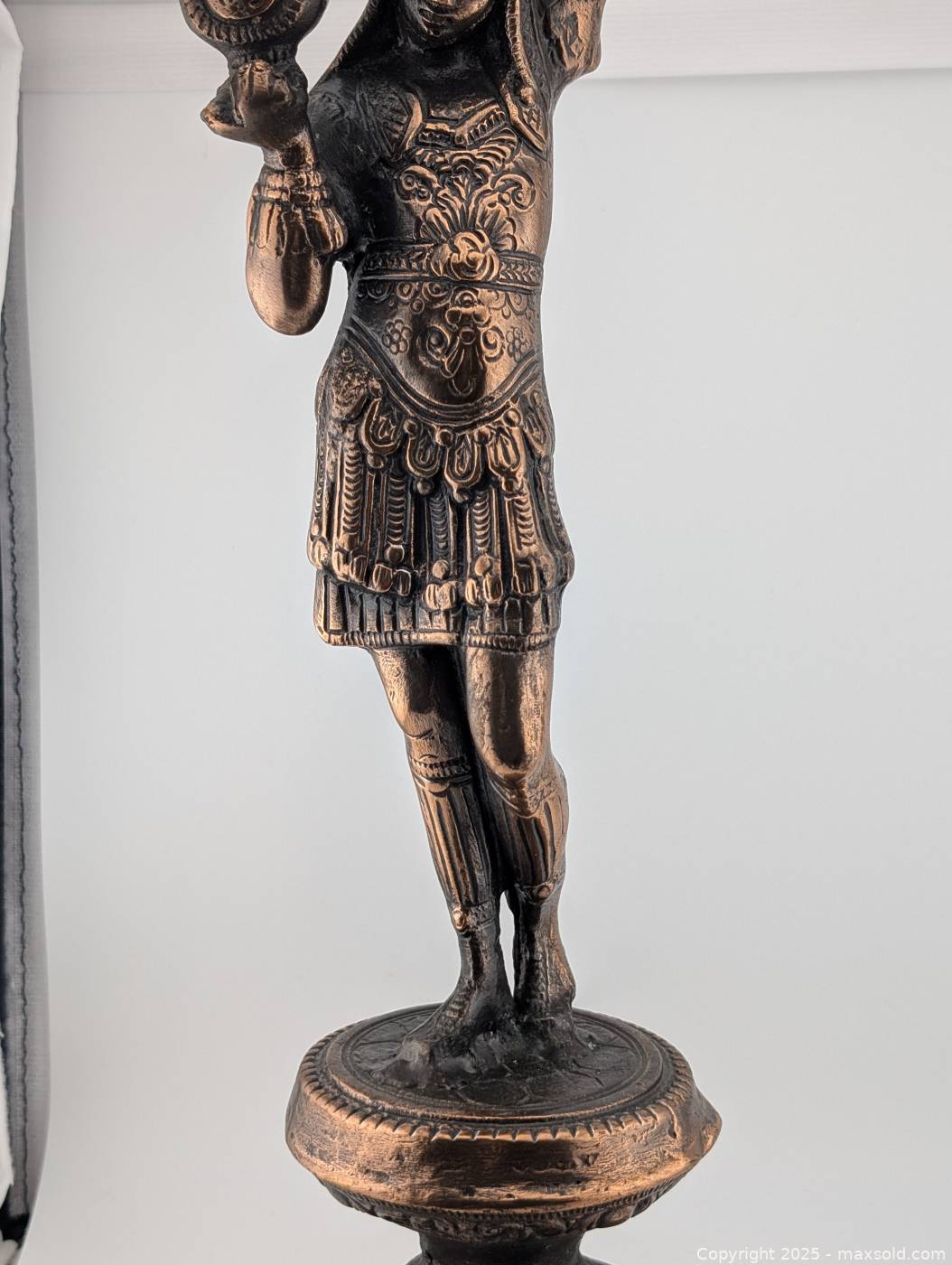 Grecian cast metal statue and Corinthian jug | Maxsold