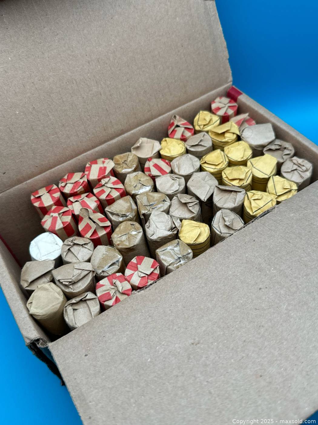 48 rolls Canadian copper pennies pre-1982 | Maxsold