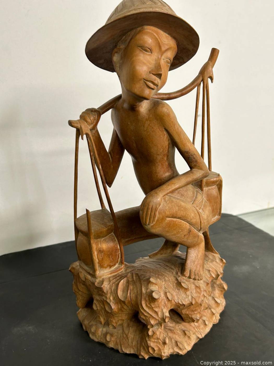 Hand Carved Balinese Wood Figure | Maxsold