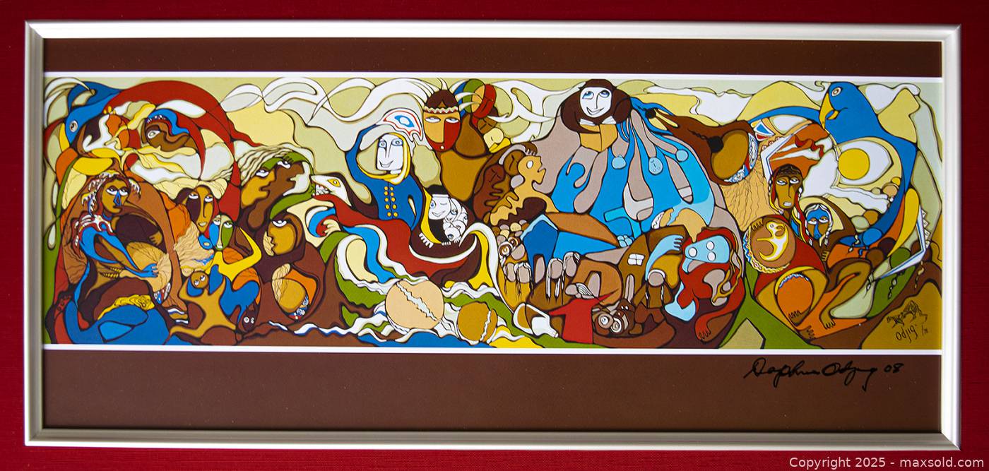 Daphne Odjig "The Indian in Transition" hand-signed open edition print ...