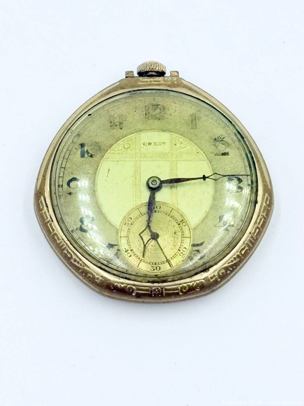 Crest gold-tone pocket watch | Maxsold