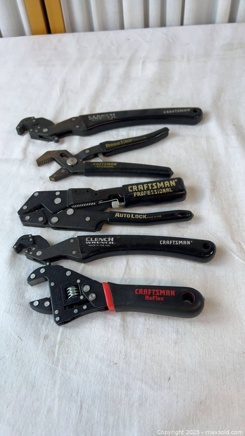 Craftsman self-adjusting pliers and wrenches, 5-piece | Maxsold