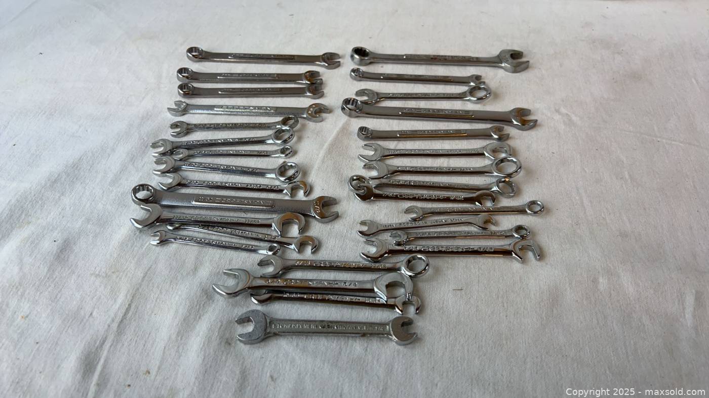 Craftsman V-Series SAE/Metric Combination & Ignition Wrench Lot | Maxsold