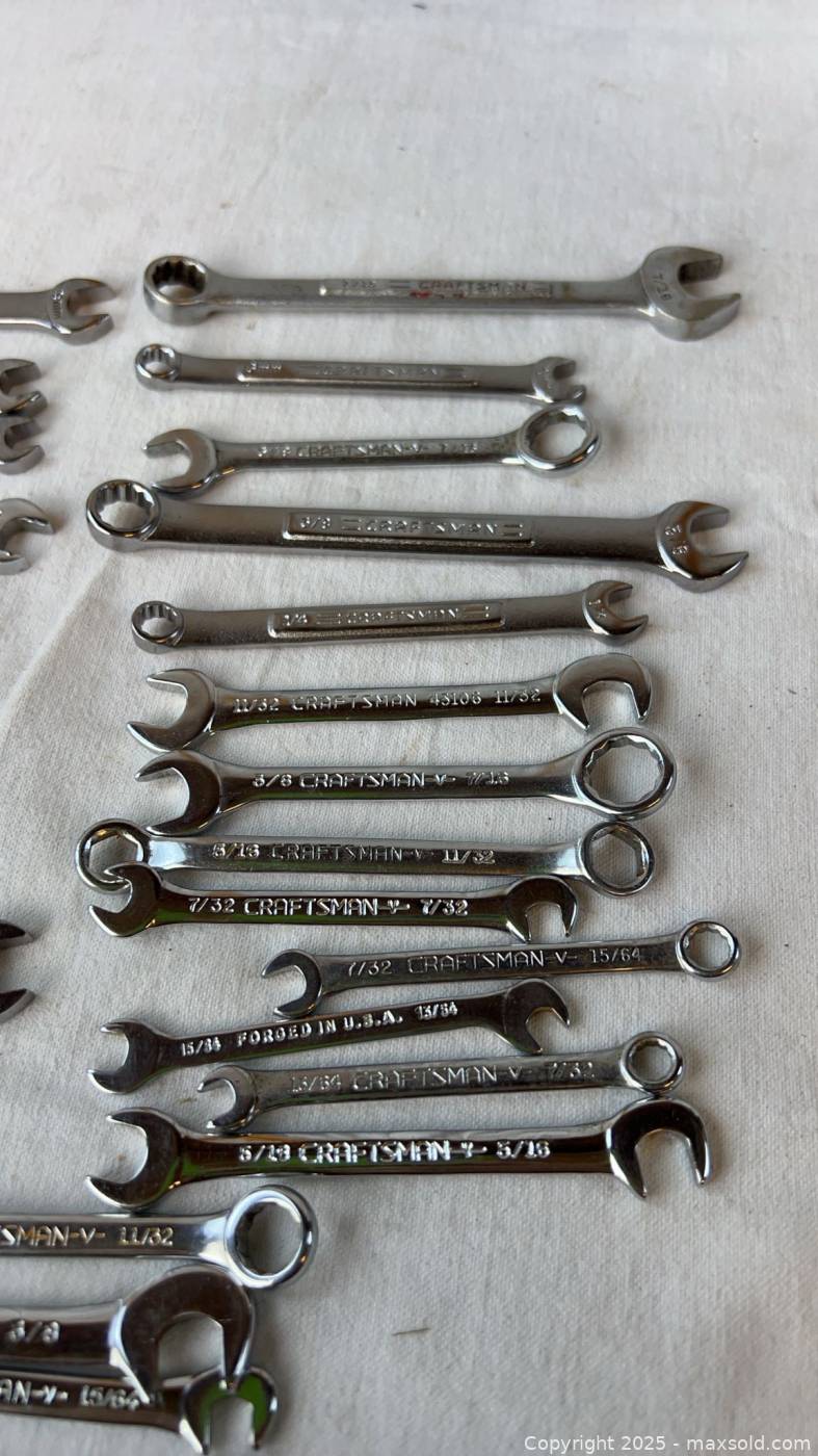 Craftsman V-Series SAE/Metric Combination & Ignition Wrench Lot | Maxsold