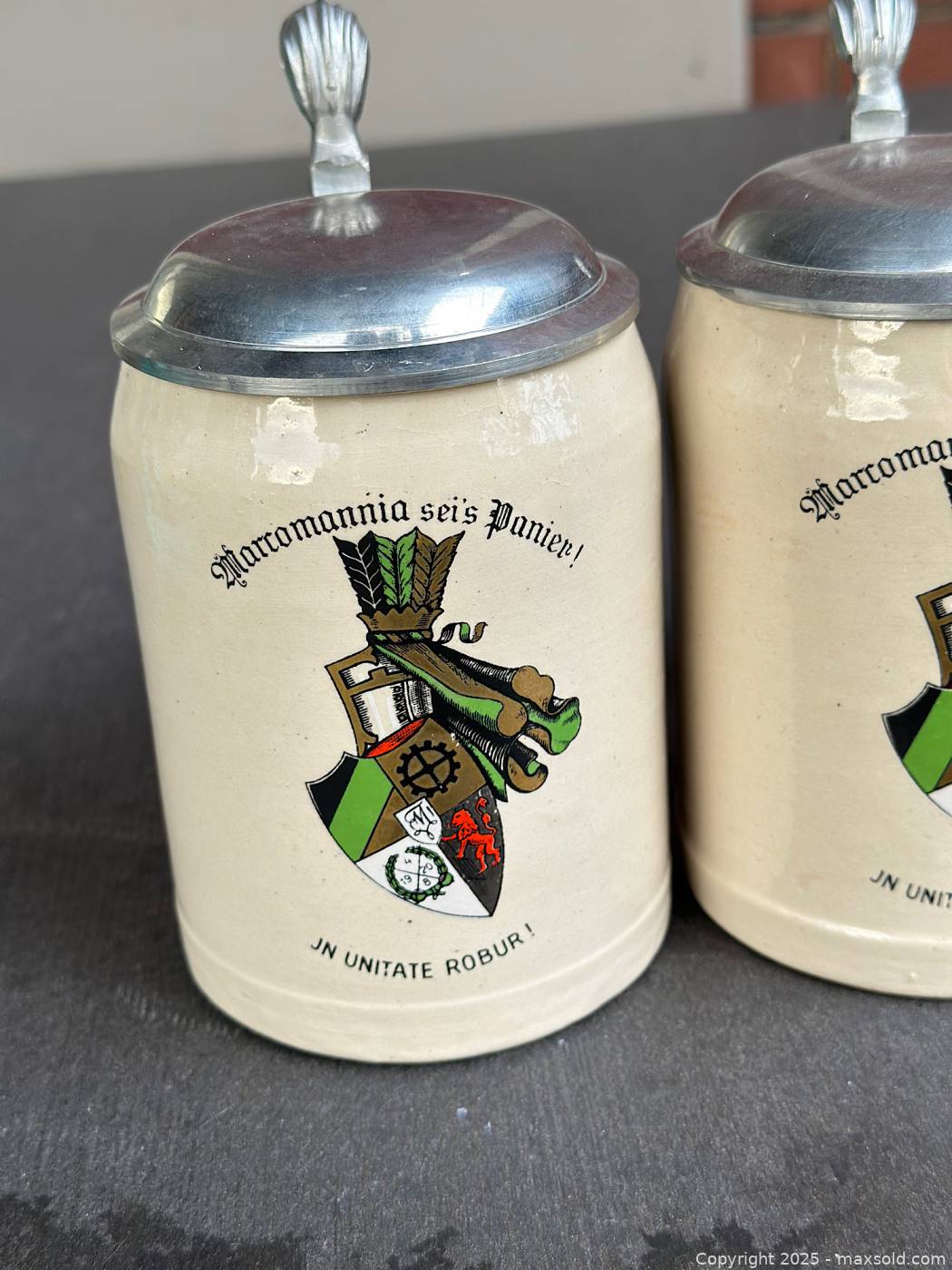 German Stoneware Student Beer Steins Set of 4 | Maxsold