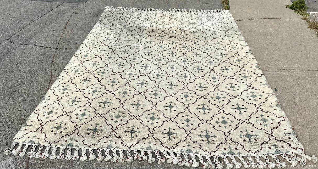 Large Mid Century Rya Scandinavian Area Rug | Maxsold