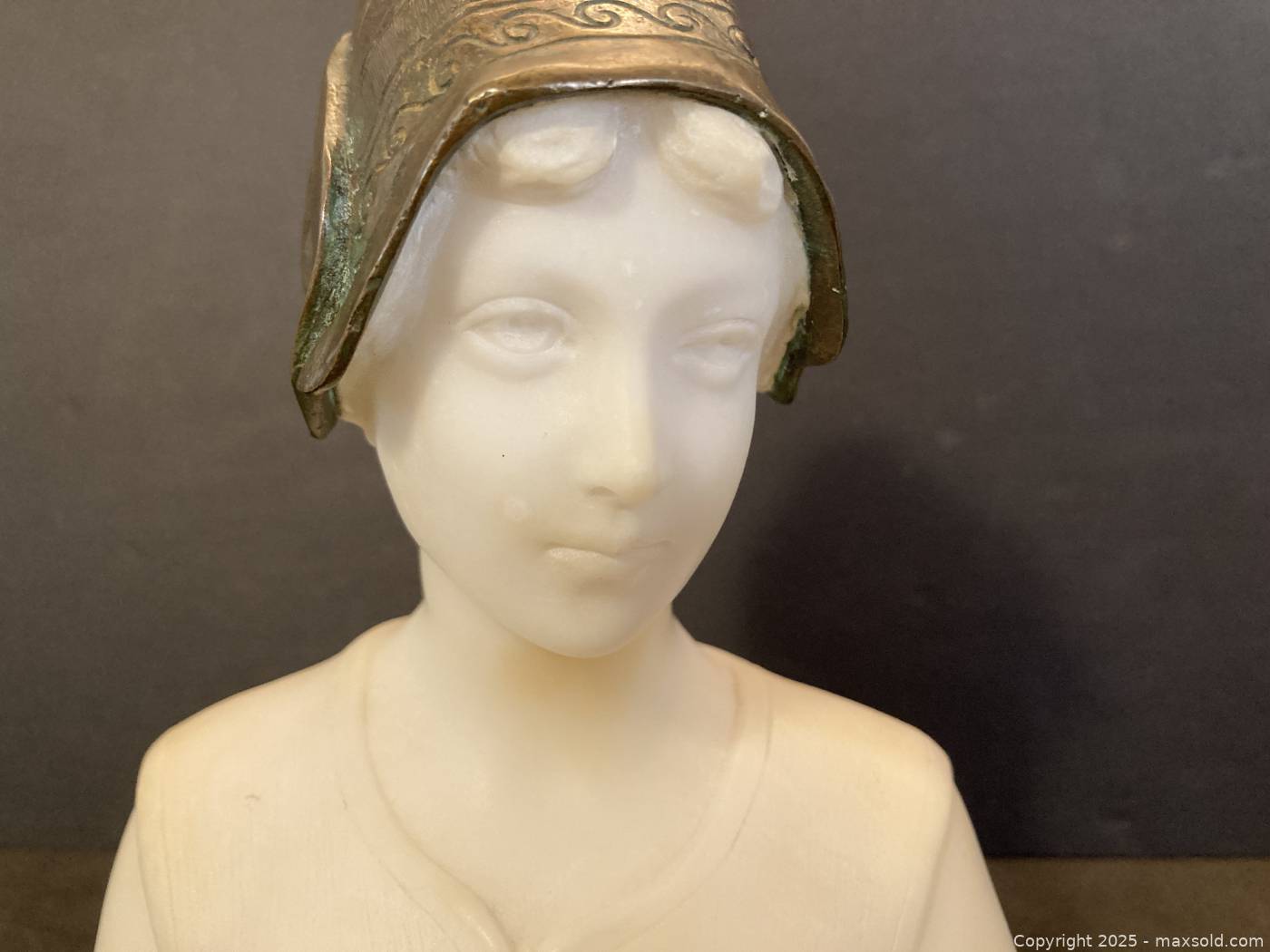 Julius Paul Schmidt-Felling alabaster and bronze bust | Maxsold