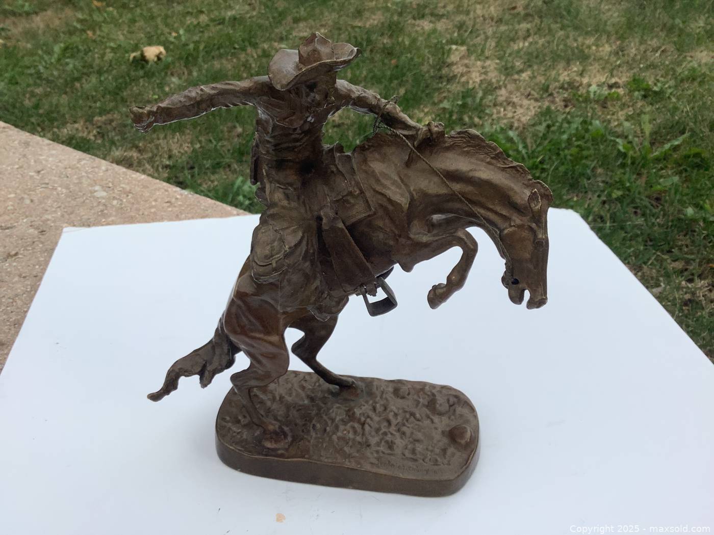 Bronze Bronco Buster Statue | Maxsold