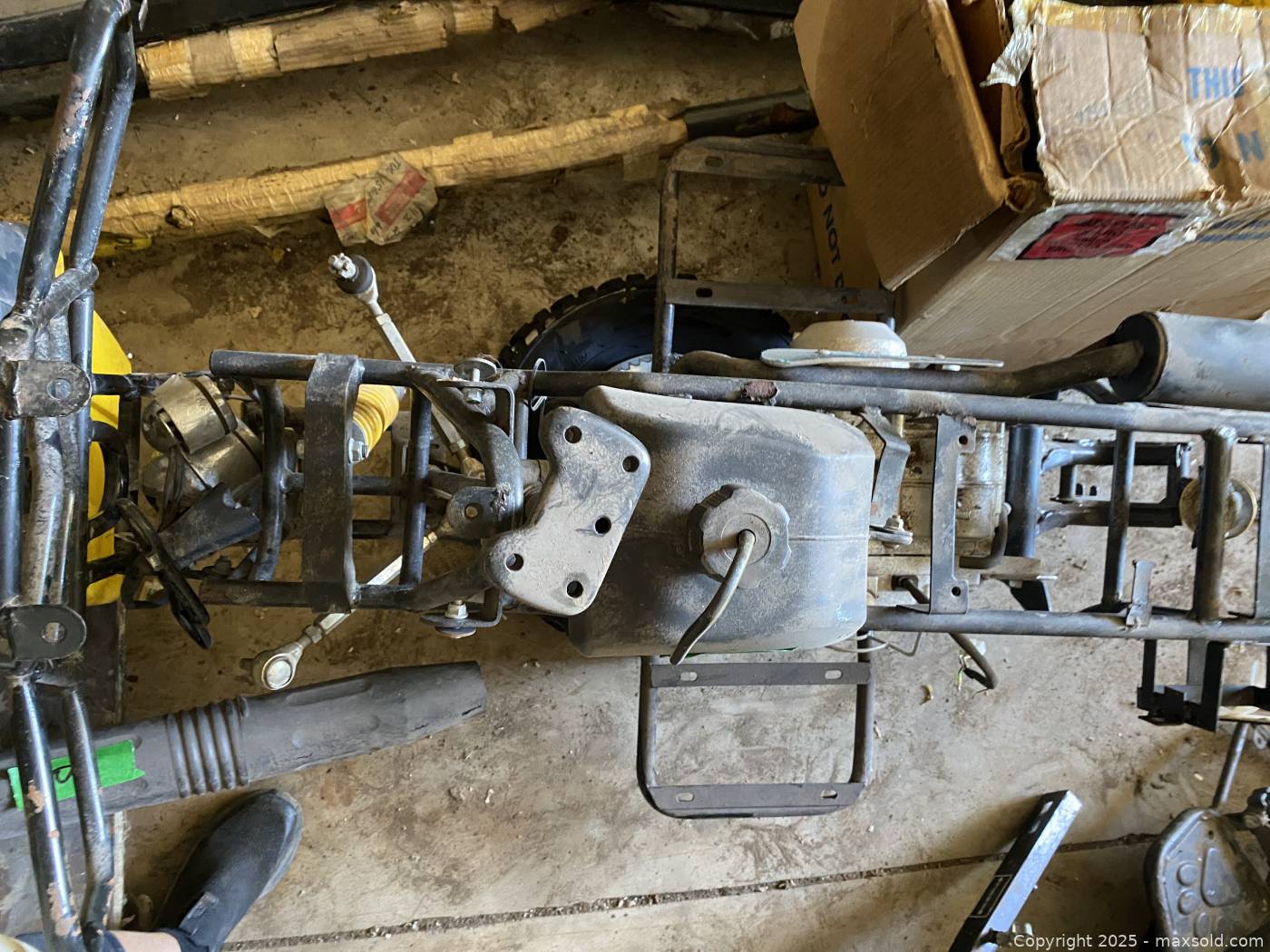 ATV/quad steel chassis with partial engine | Maxsold