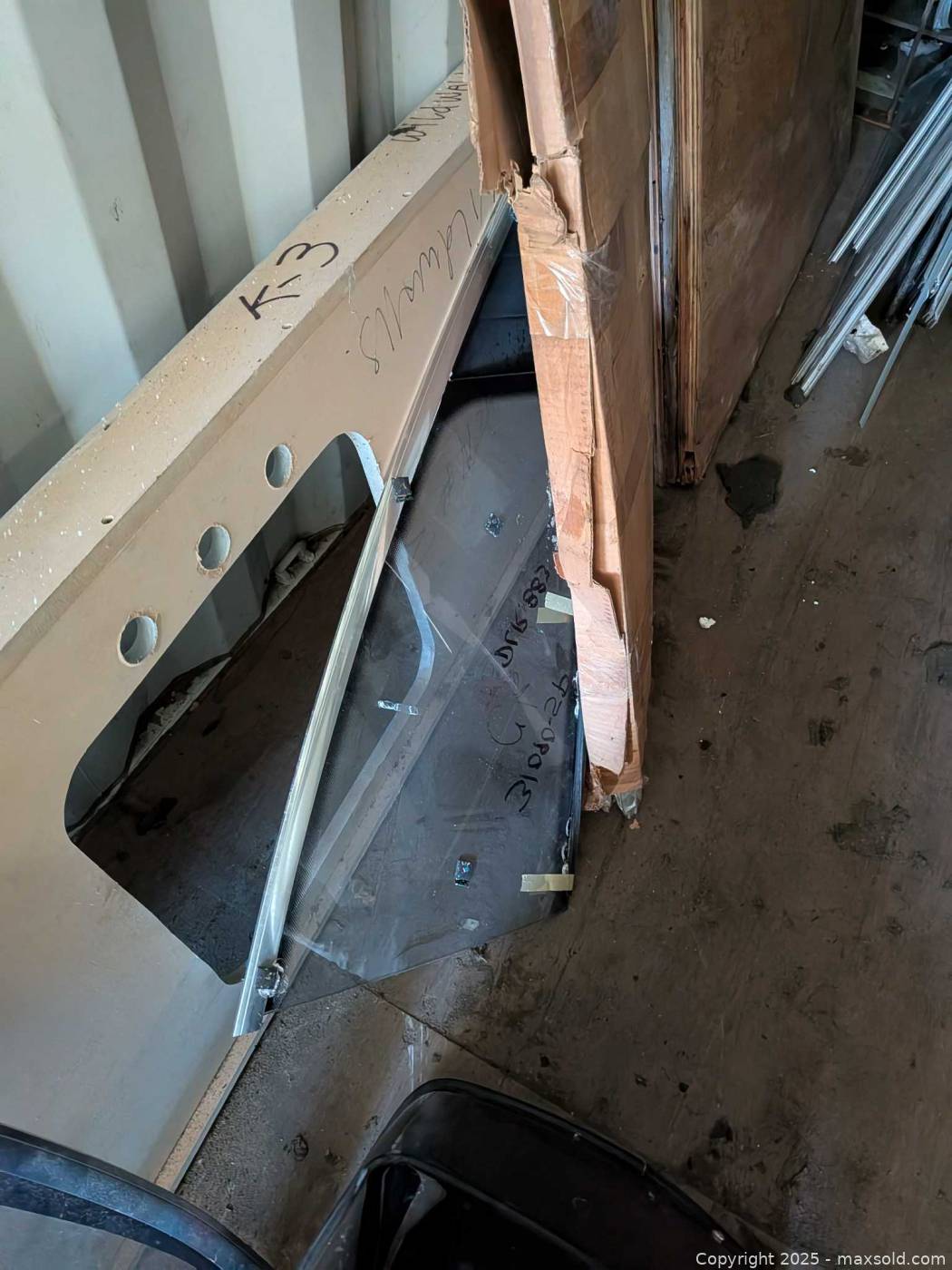 Boat windshield glass panels with frames lot | Maxsold