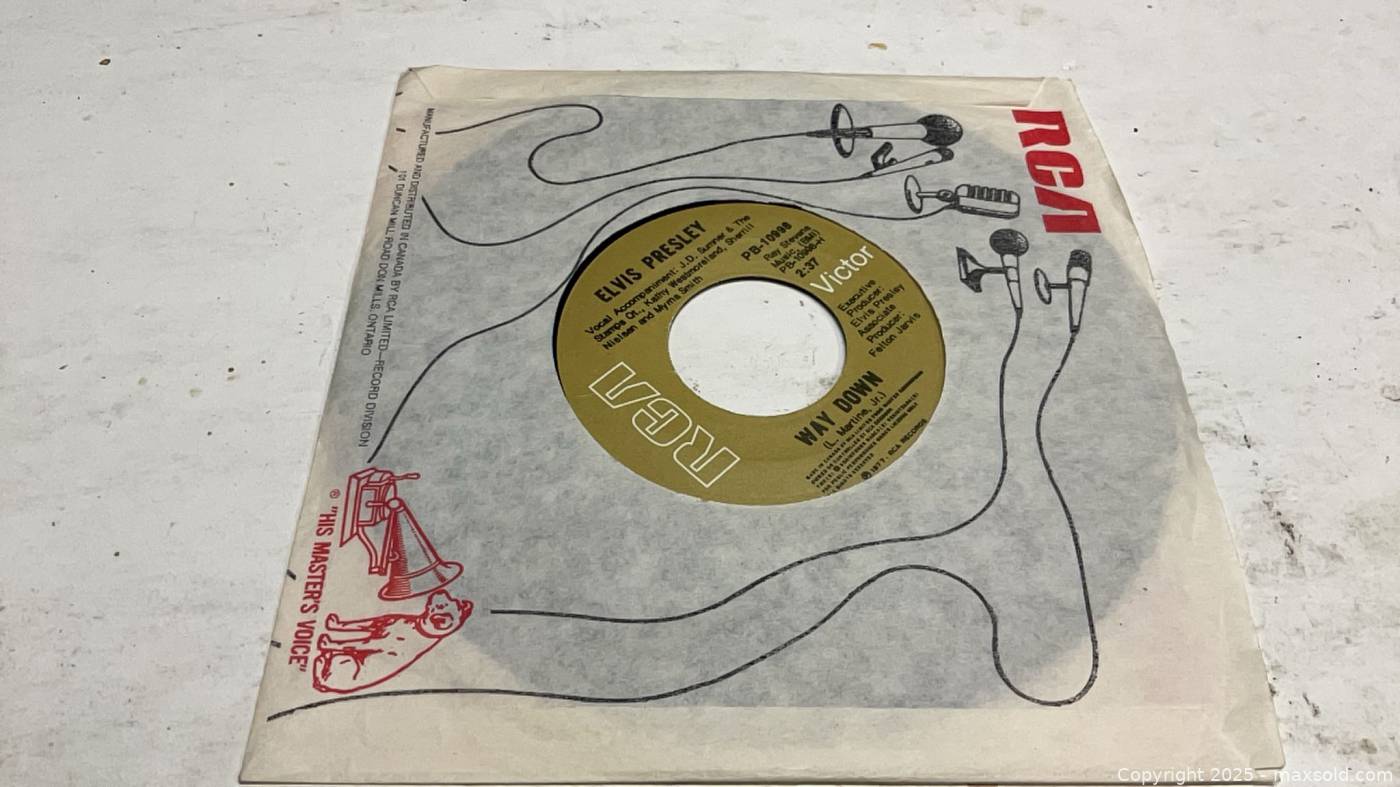 Elvis Presley “Way Down” 45-rpm vinyl record | Maxsold