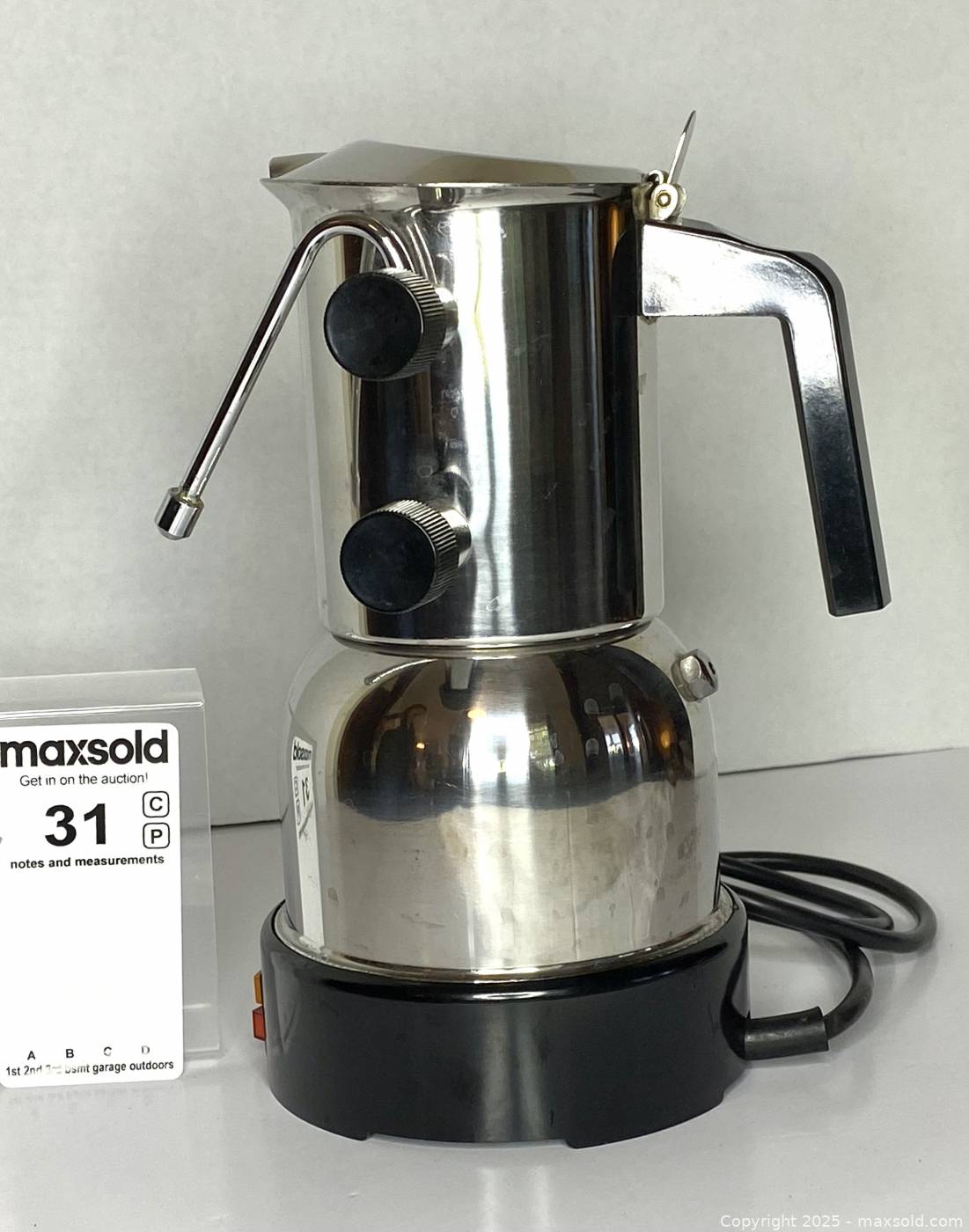 Vintage Italian Stainless Steel Electric Espresso Machine | Maxsold