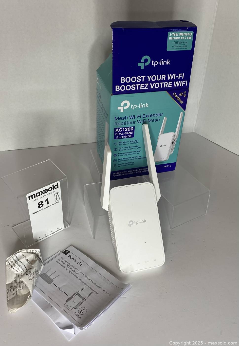 TP-Link AC1200 Dual-Band Mesh Wi-Fi Extender RE315 | Maxsold