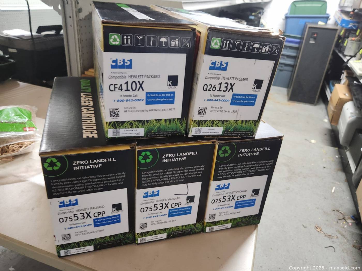 HP compatible toner cartridges, 5 boxes | Maxsold
