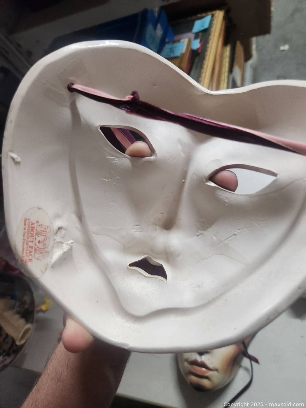Vintage ceramic theatrical wall masks set of 3 | Maxsold
