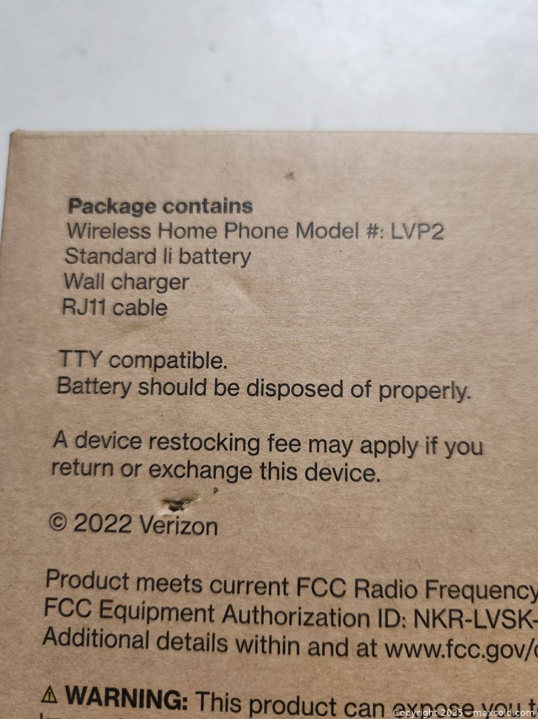 Verizon Wireless Home Phone model LVP2 | Maxsold