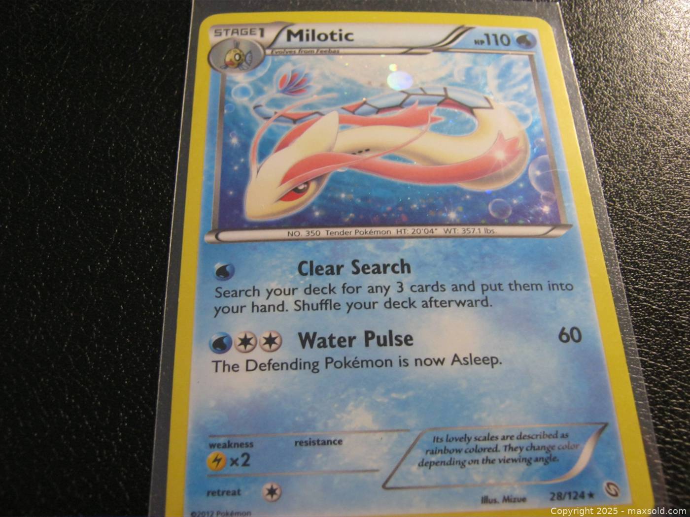 Pokémon Milotic 28/124 Cosmos Holo Rare Card 2012 | Maxsold