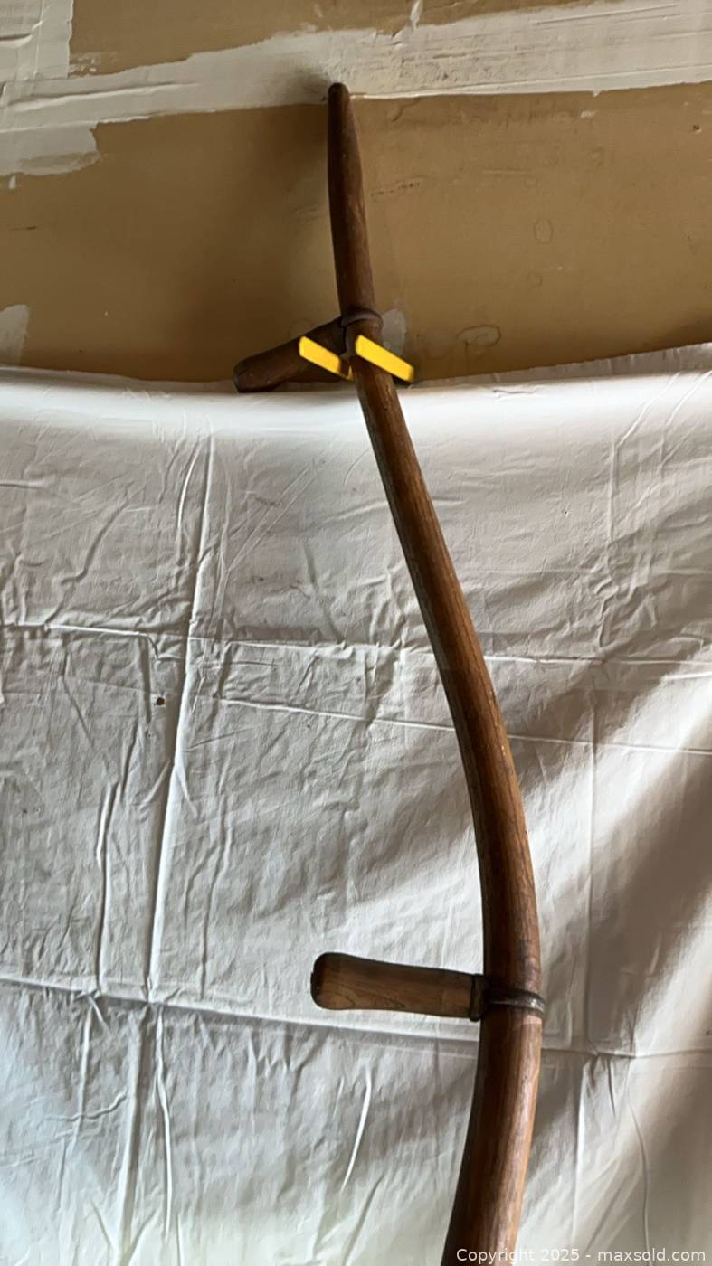 Antique wooden snath scythe | Maxsold