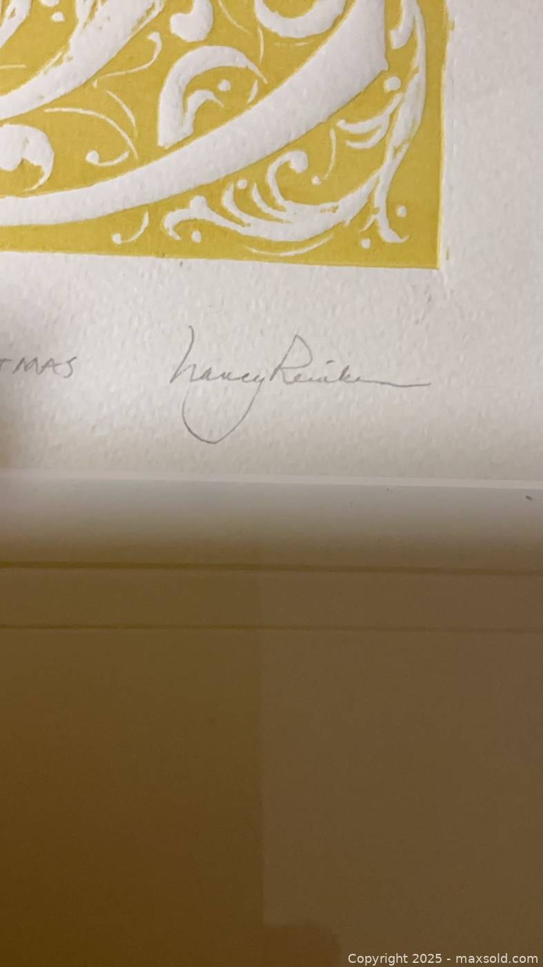 Nancy Reinkin Letter C Print & Samoan Wood Plaque | Maxsold