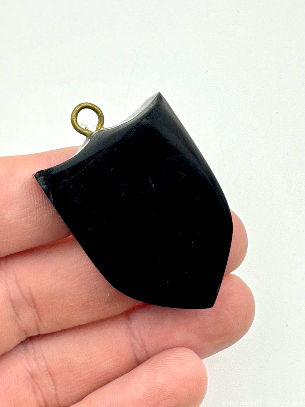 Victorian Whitby Jet Shield Pendant | Maxsold