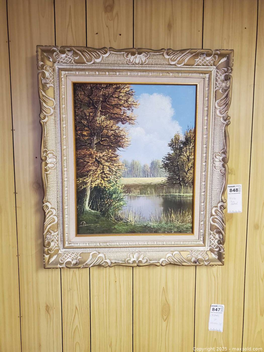 Framed original oil landscape painting | Maxsold