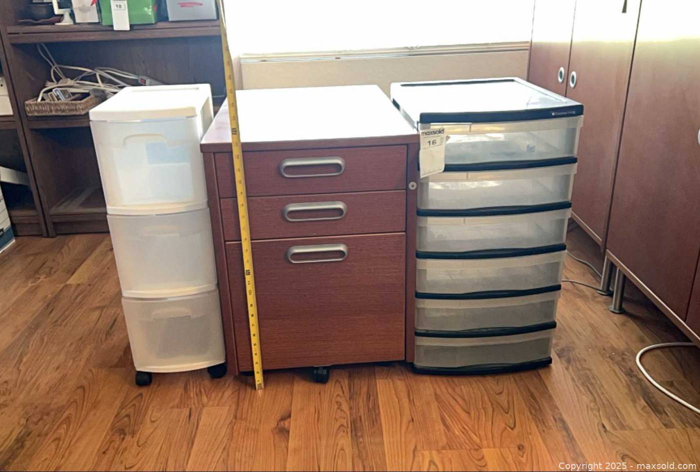 Three rolling storage units | Maxsold