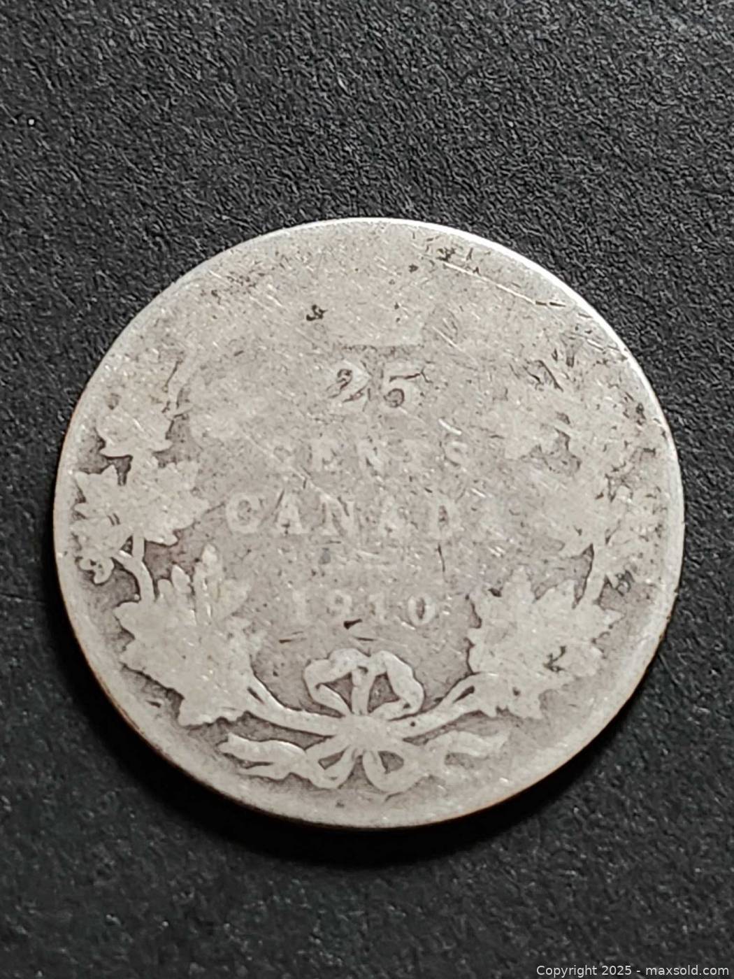 1910 Canada 25 Cents silver coin | Maxsold