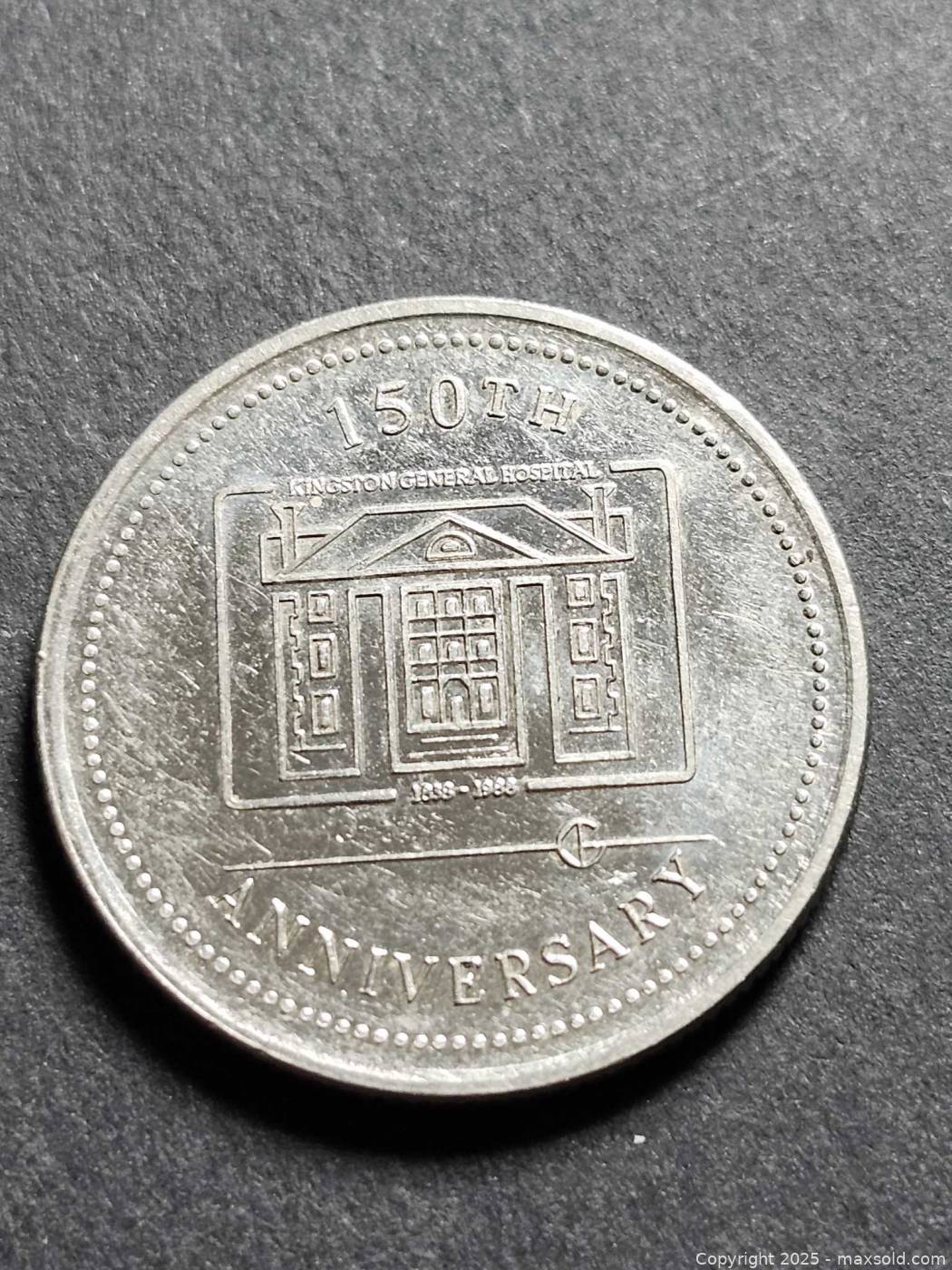 Kingston General Hospital sesquicentennial dollar coin | Maxsold