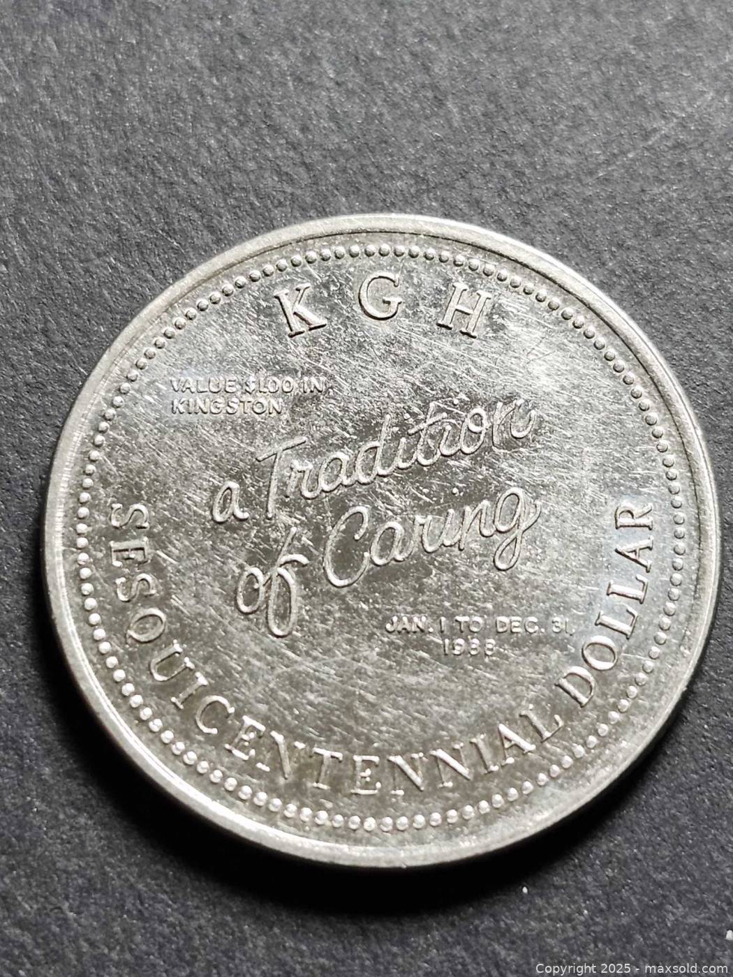 Kingston General Hospital sesquicentennial dollar coin | Maxsold