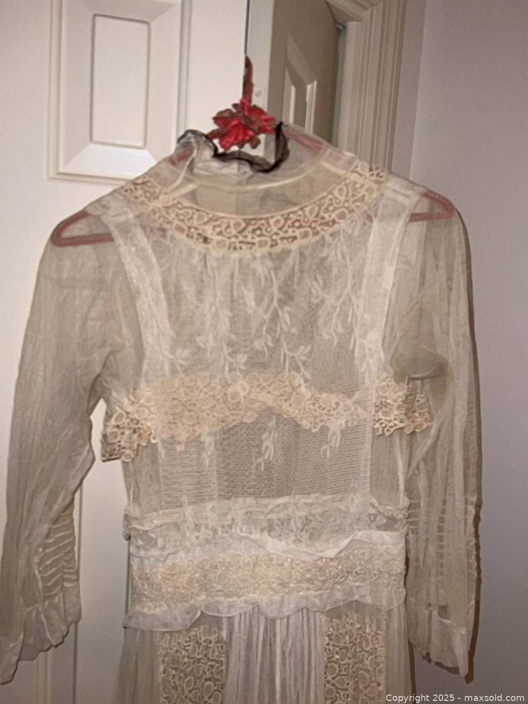1920s Black Flapper Dress And Edwardian Lace Gown | Maxsold