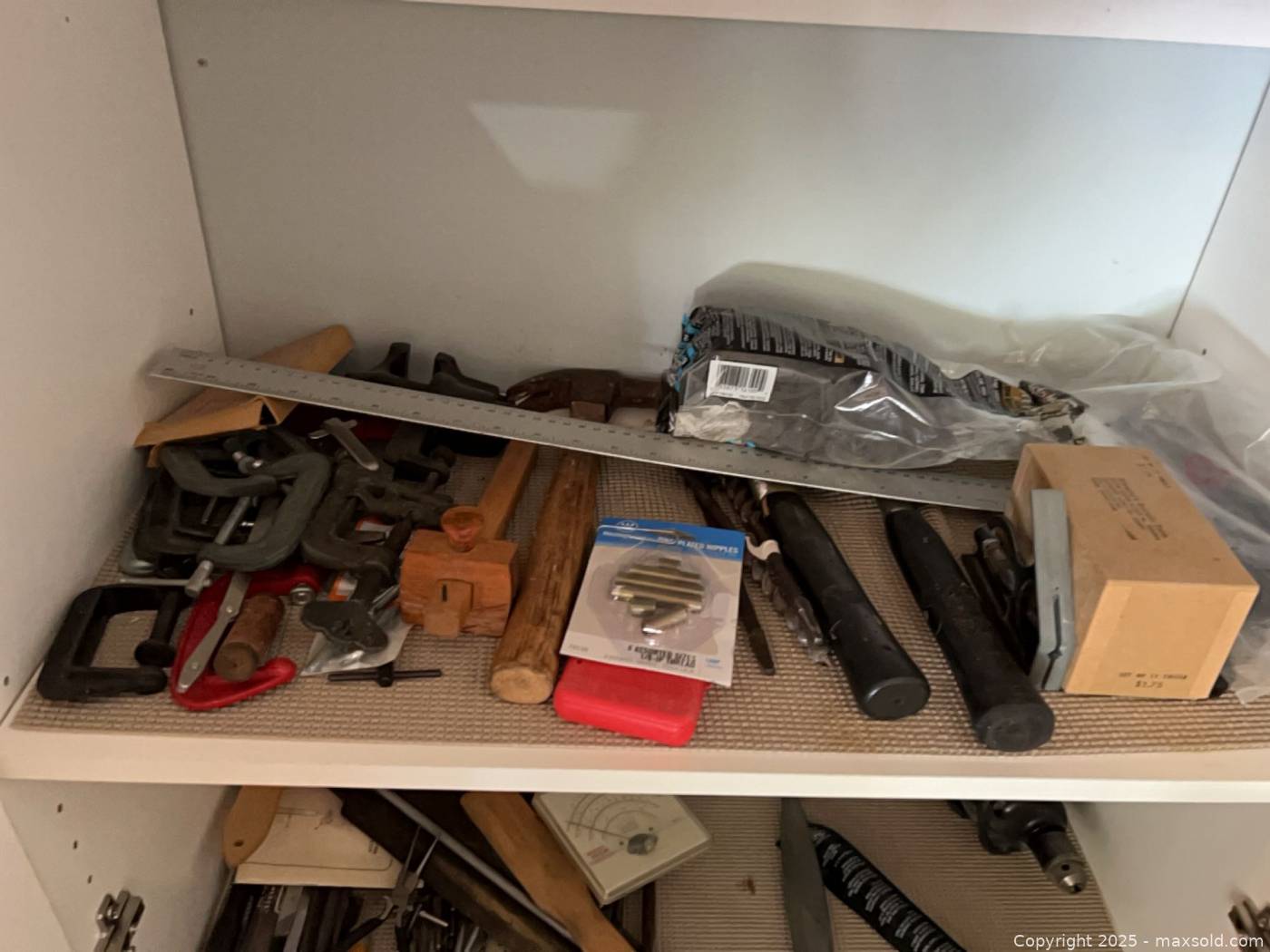 Assorted hand tools and corded drill | Maxsold