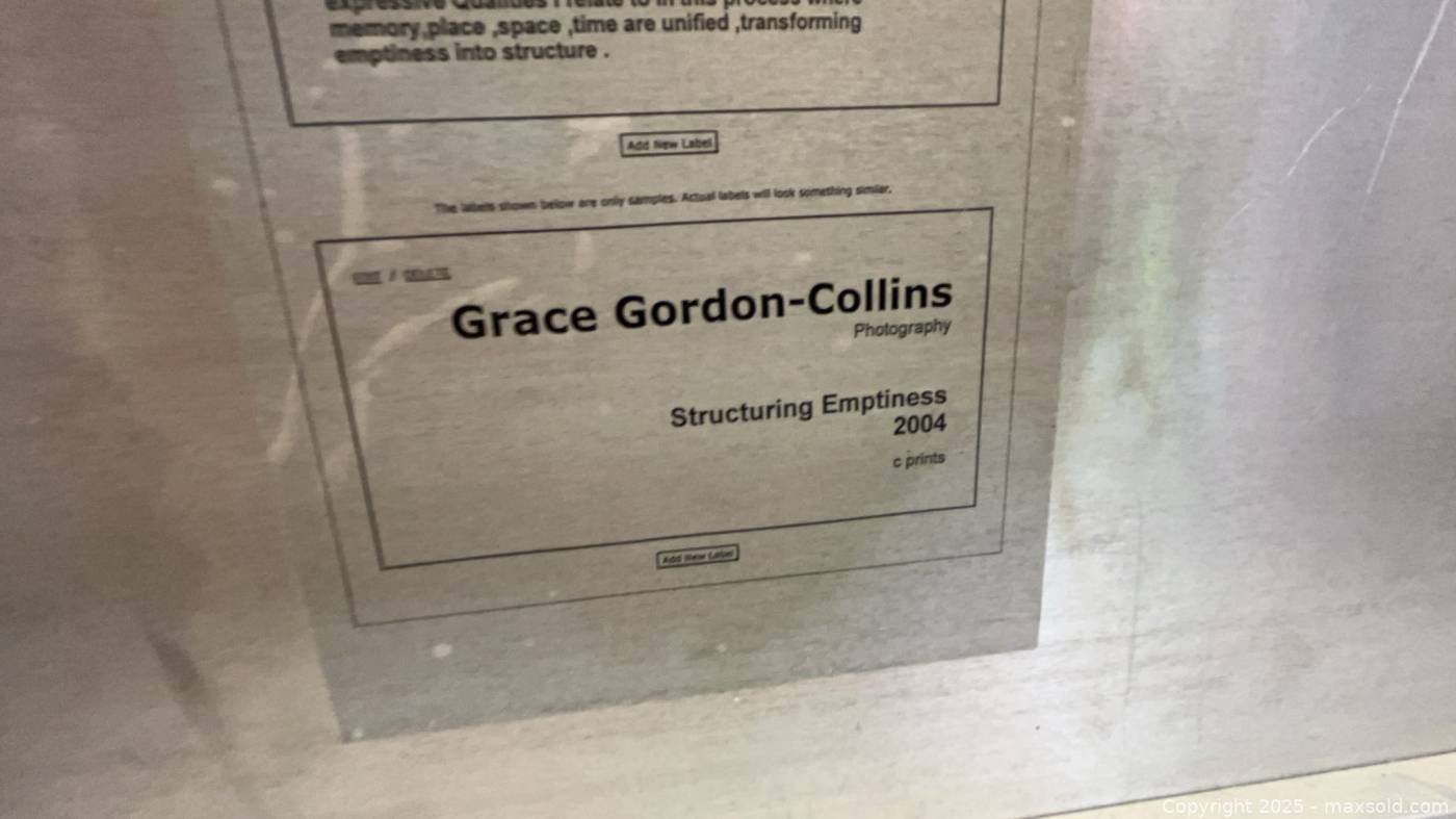 Grace Gordon-Collins "Structuring Emptiness" 2004 c-print on metal ...