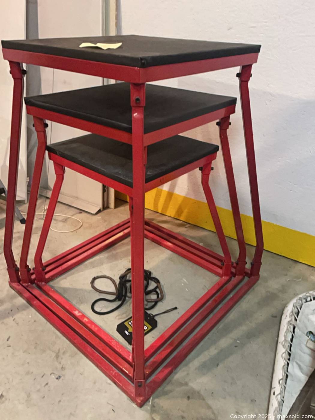 3 plyometric jump boxes with jump rope | Maxsold