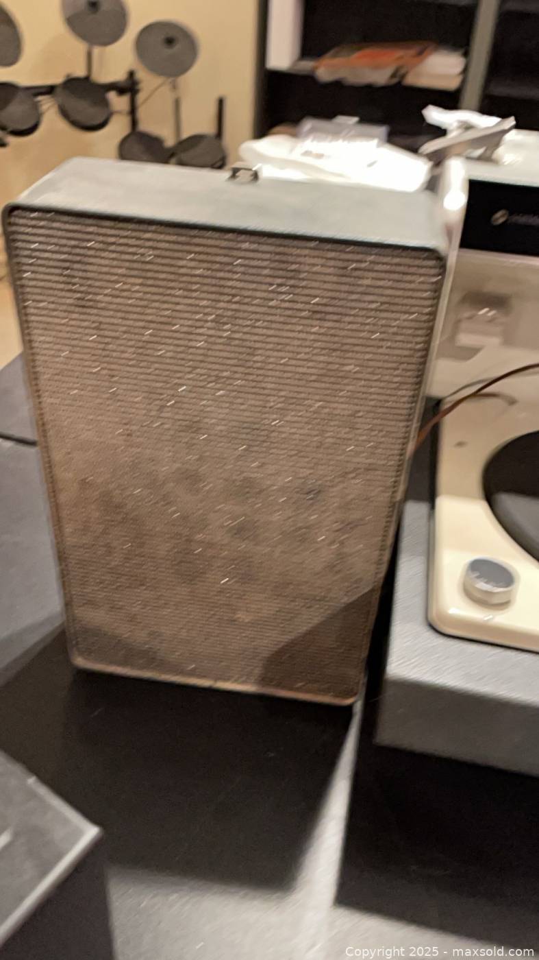 Symphonic portable stereo record player with two external speakers ...