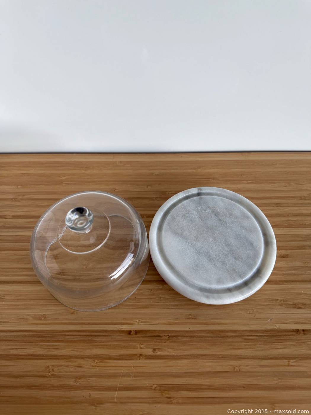 Marble Cheese Plate With Glass Dome | Maxsold