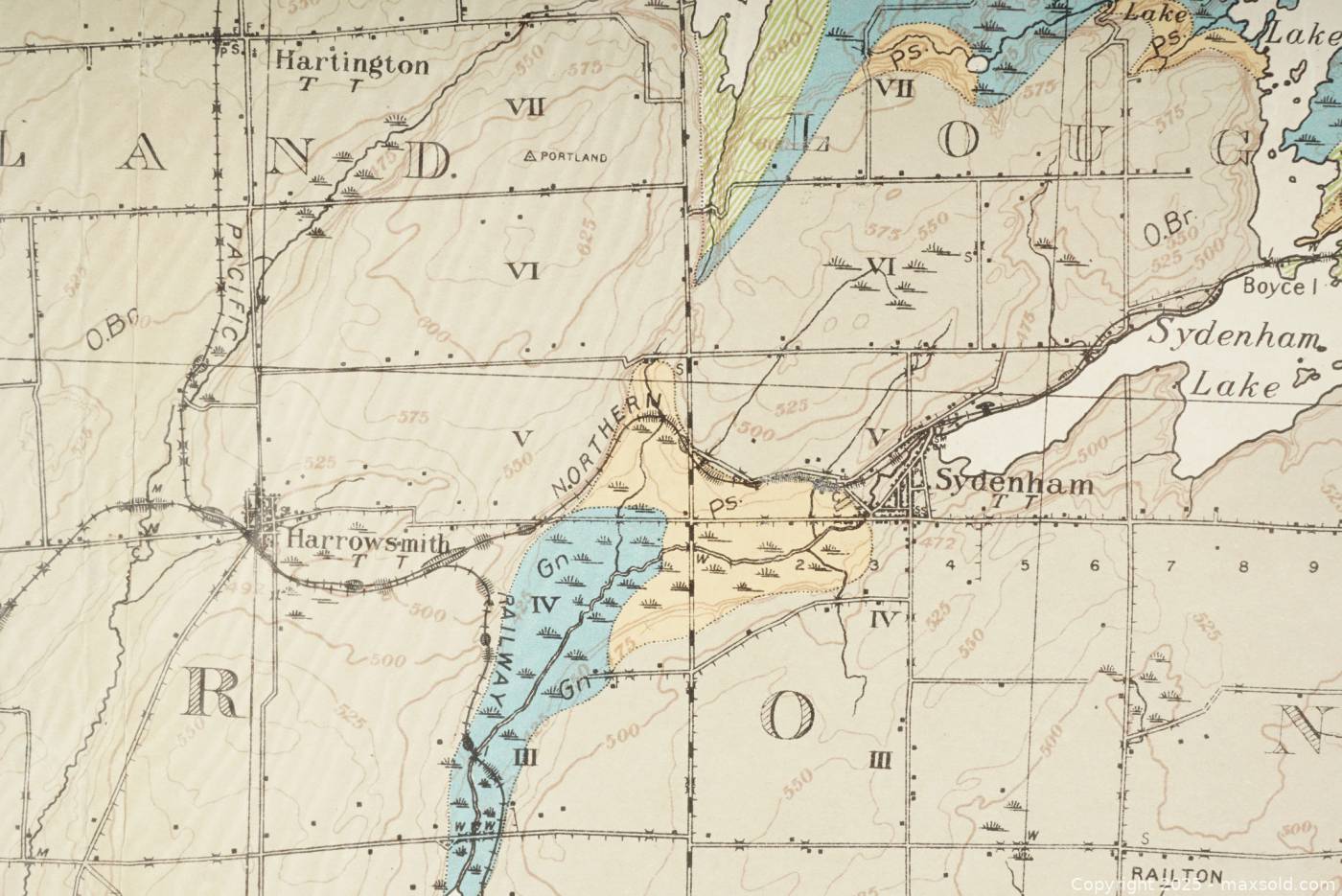 Framed 1916 Southern Frontenac County Map | Maxsold