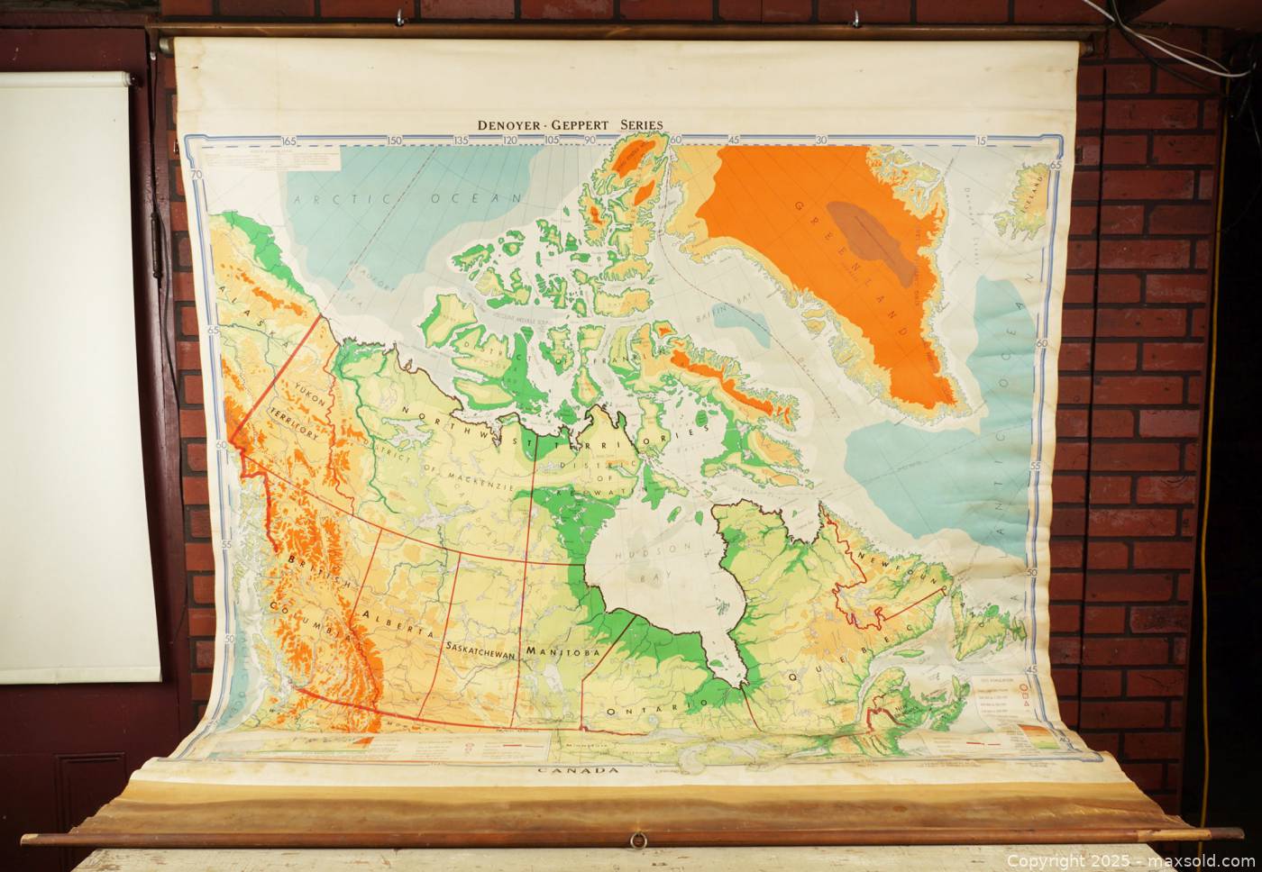 1952 Denoyer-Geppert Wall Map of Canada | Maxsold